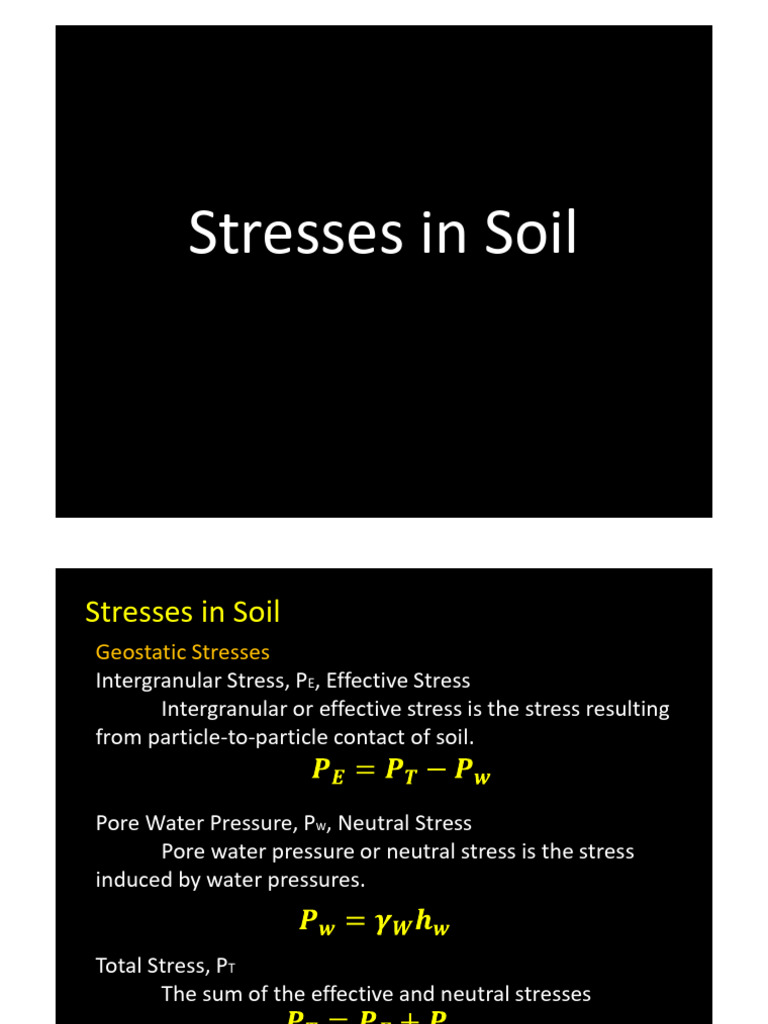 Stresses in Soil | PDF | Science & Mathematics