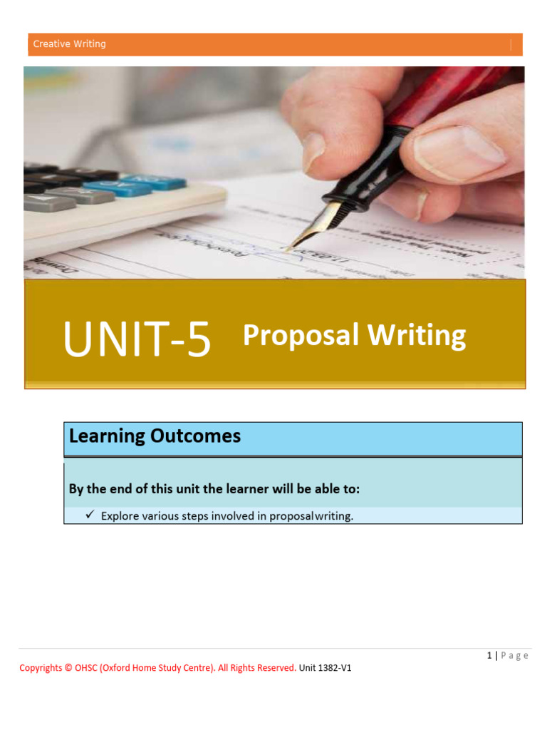 1681476414unit 5 The Proposal Writing | PDF | Human Communication