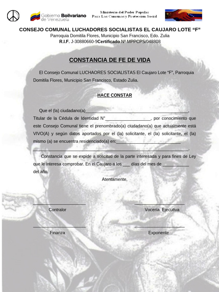 fe de vida | PDF