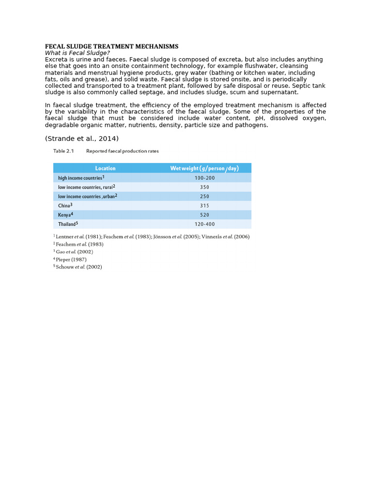 Literature Summary - Fecal Sludge | PDF | Compost | Anaerobic Digestion