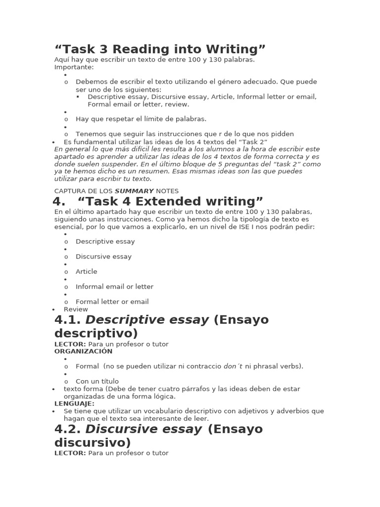 Task 3 Reading into Writing | PDF Task 3 Reading into Writing | PDF