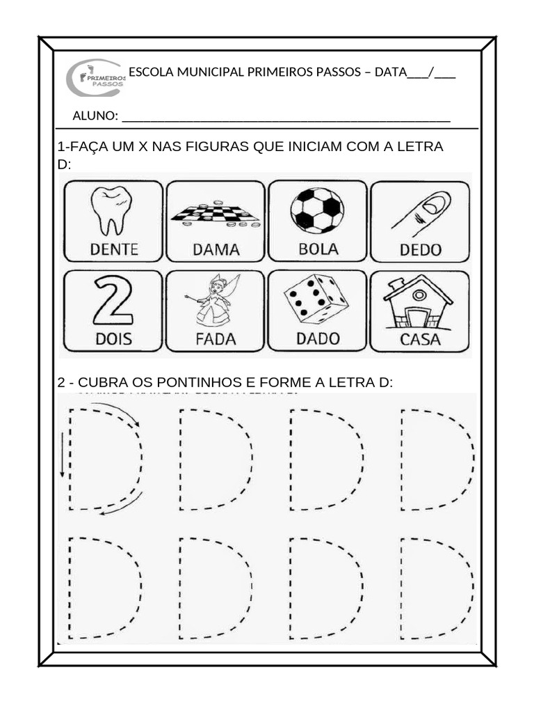 LETRA D PONTILHADA | PDF