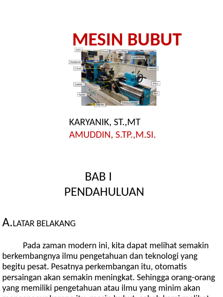 4.mesin Bubut | PDF