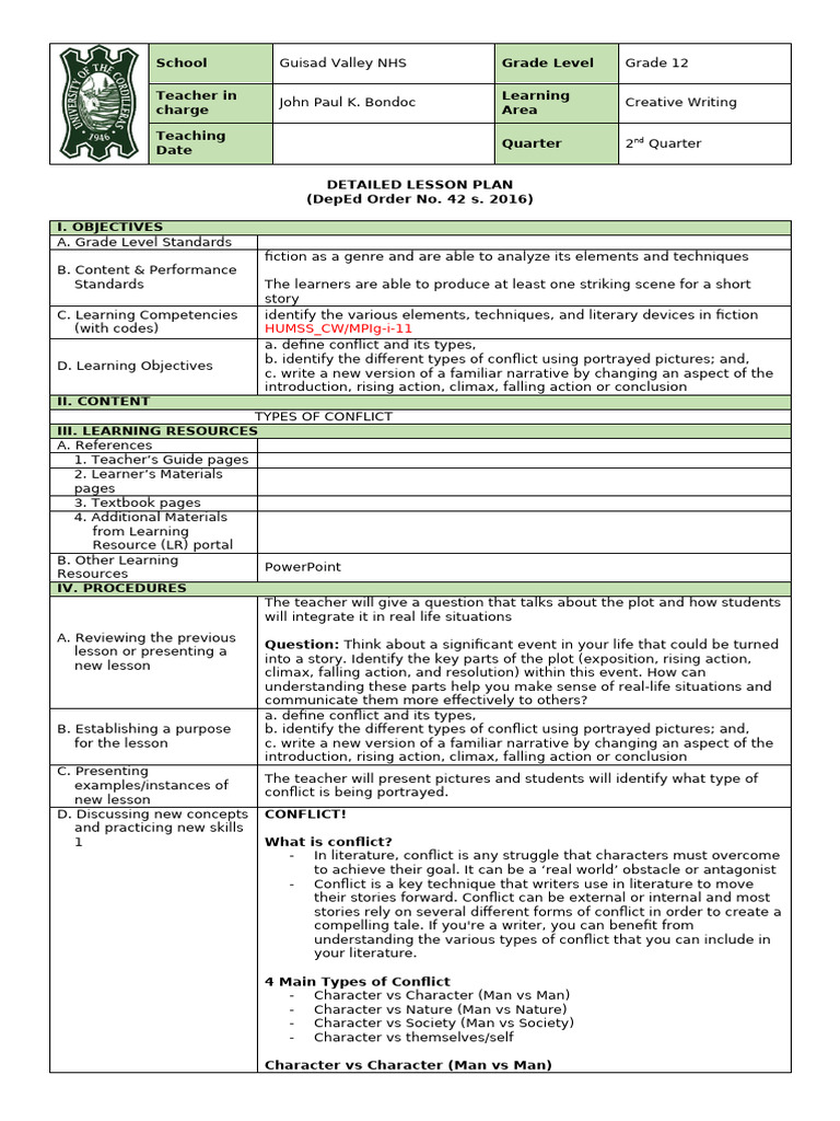 CONFLICT | PDF | Plot (Narrative) | Narrative