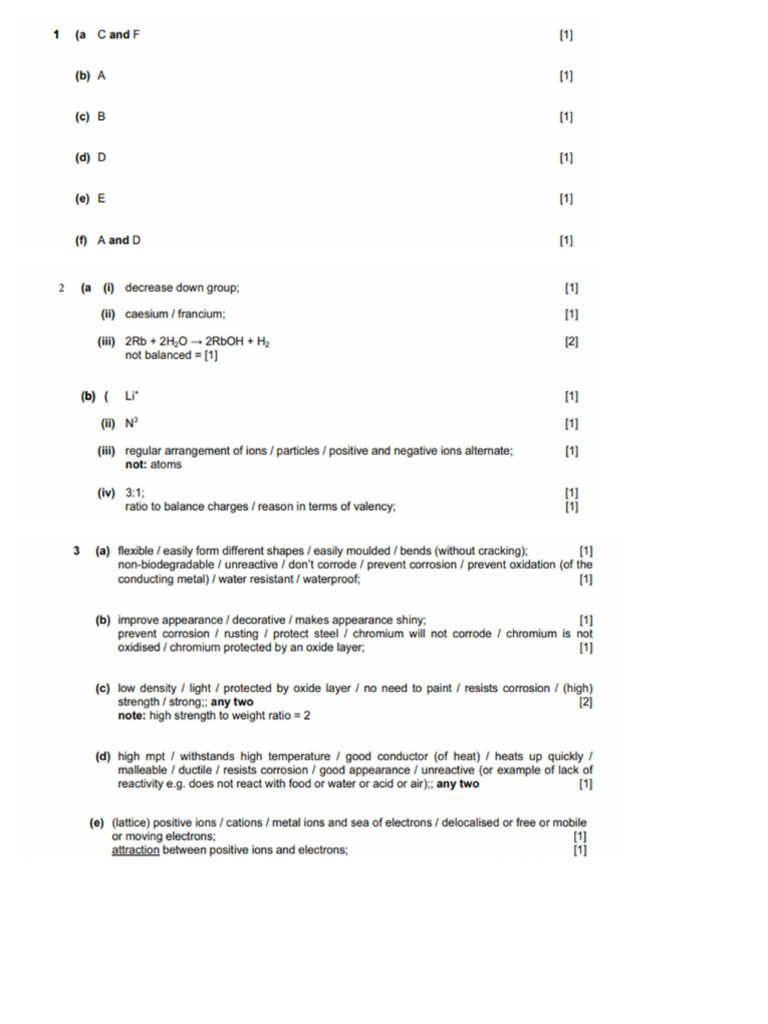chem worksheet 1,2 ans | PDF
