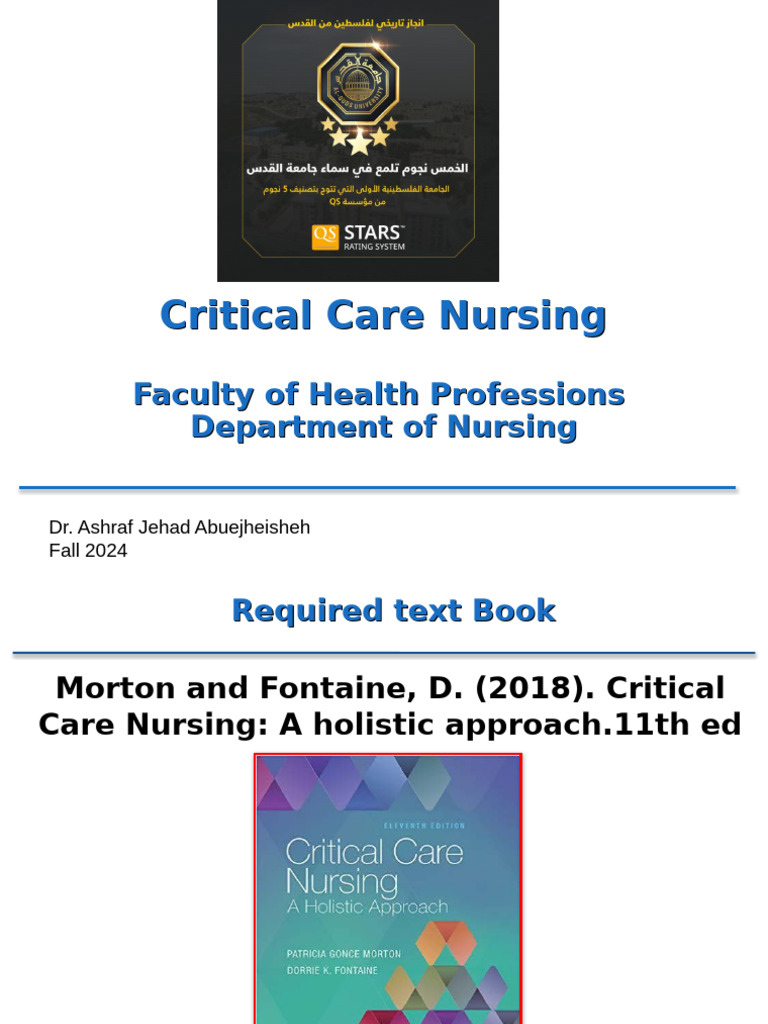 1 - Critical Care Nursing Practice Promoting Excellence Through Caring ...