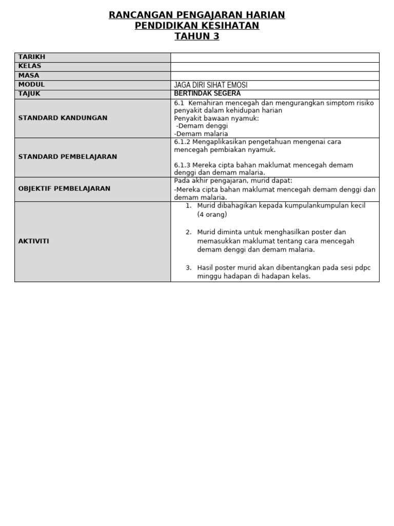 RPH PK Minggu 23 | PDF