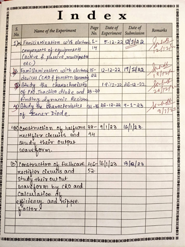 BE Practical Record 1st Year | PDF
