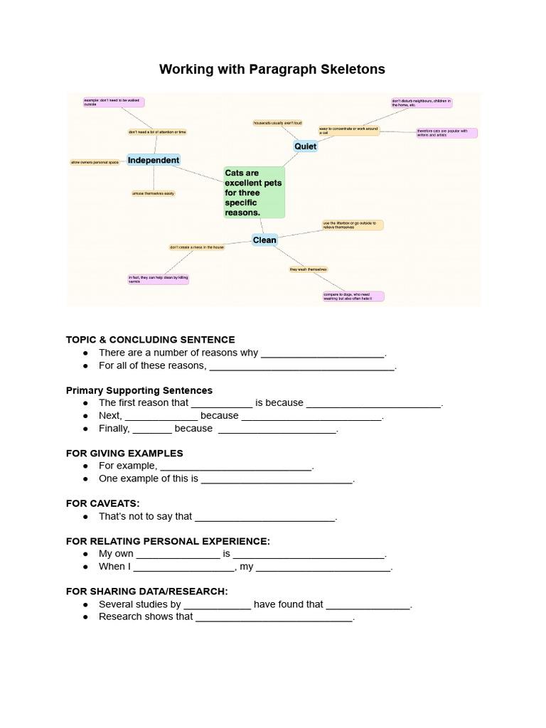 Writing with Paragraph Frameworks | PDF