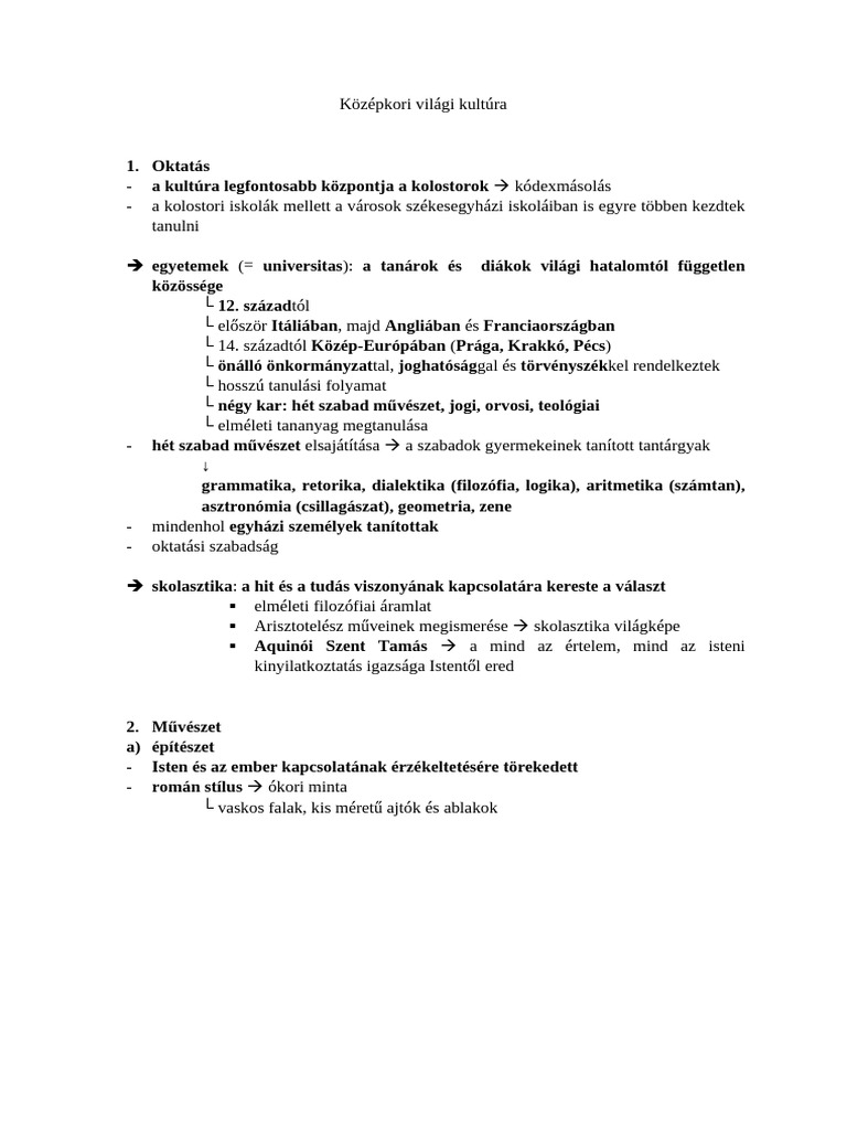 Középkori Világi Kultúra | PDF
