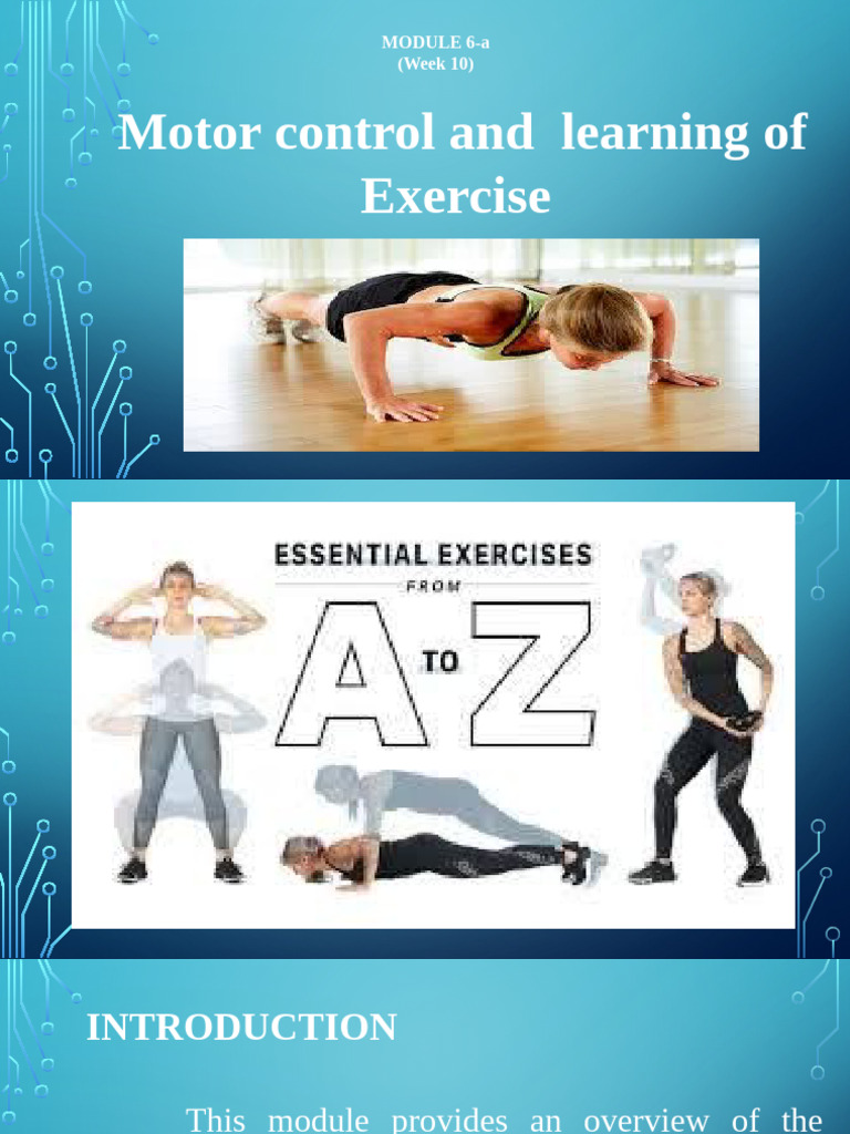 Module-6-a-Principle-of-Motor-Control | PDF | Aerobic Exercise | Strength Training