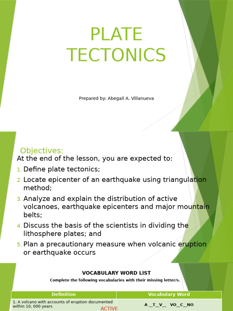 Plate Tectonics | PDF | Plate Tectonics | Volcano