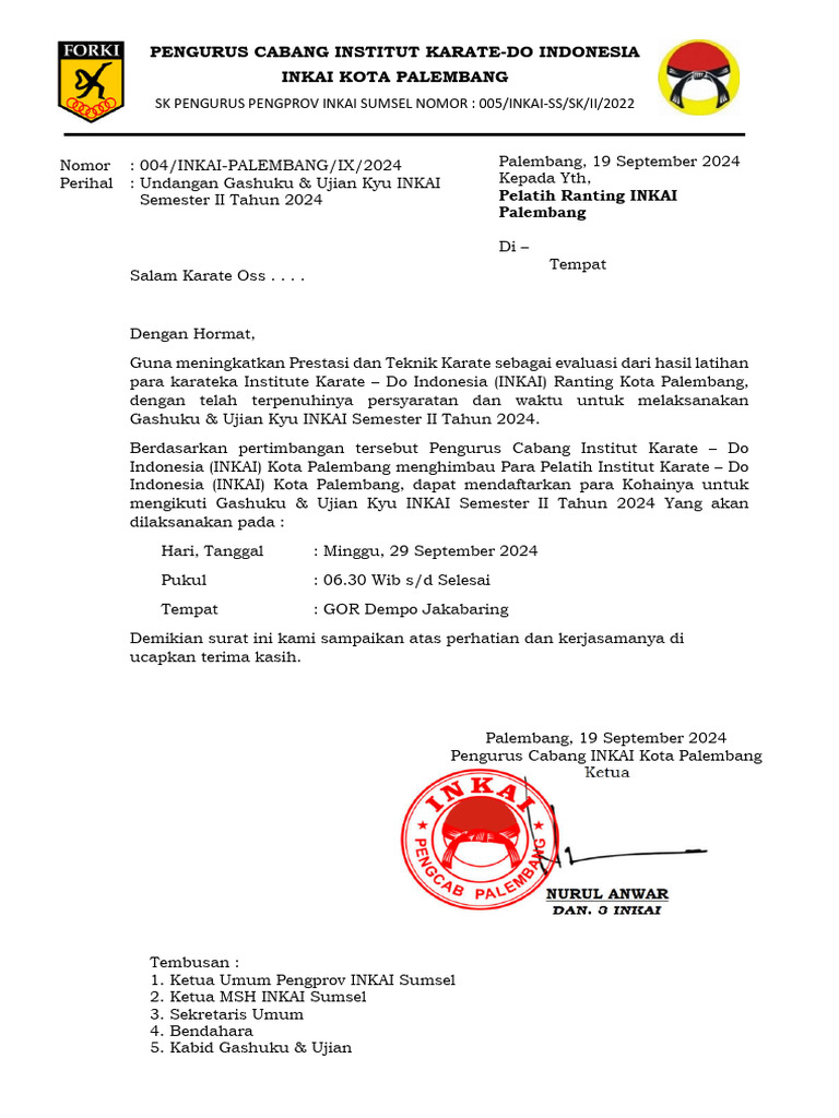 Surat Undangan Ke Ranting | PDF