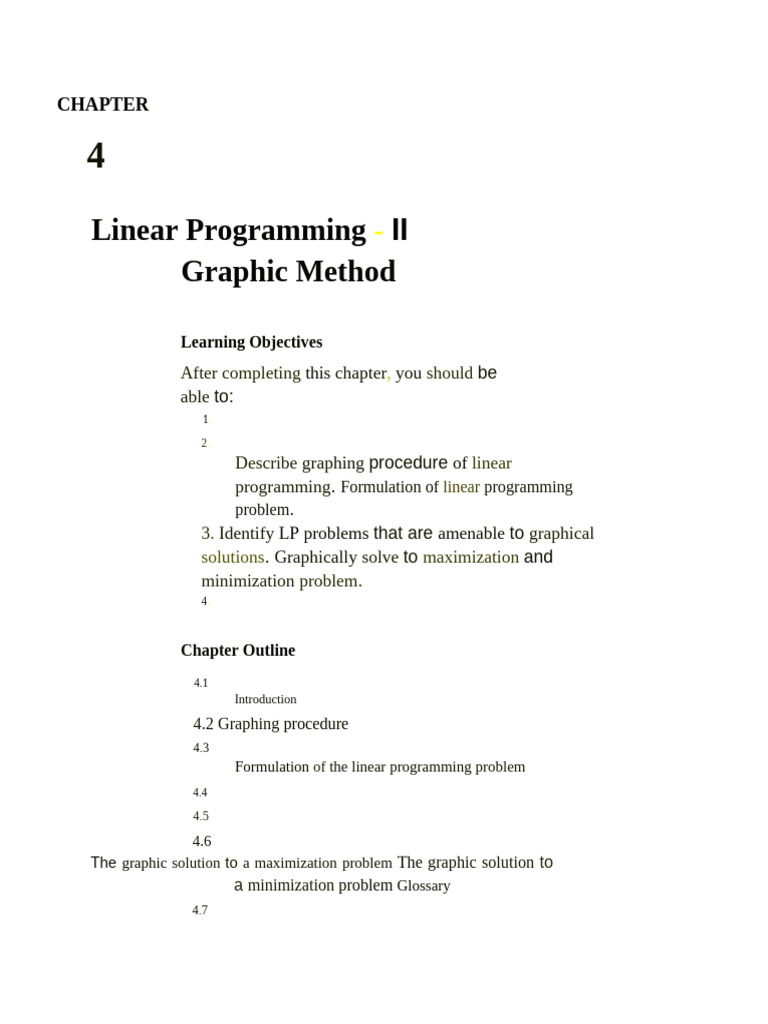 Chapter 4 | PDF | Mathematical Optimization | Linear Programming