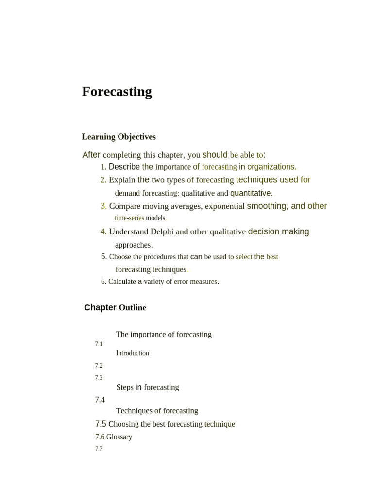 Forecasting | PDF | Forecasting | Survey Methodology