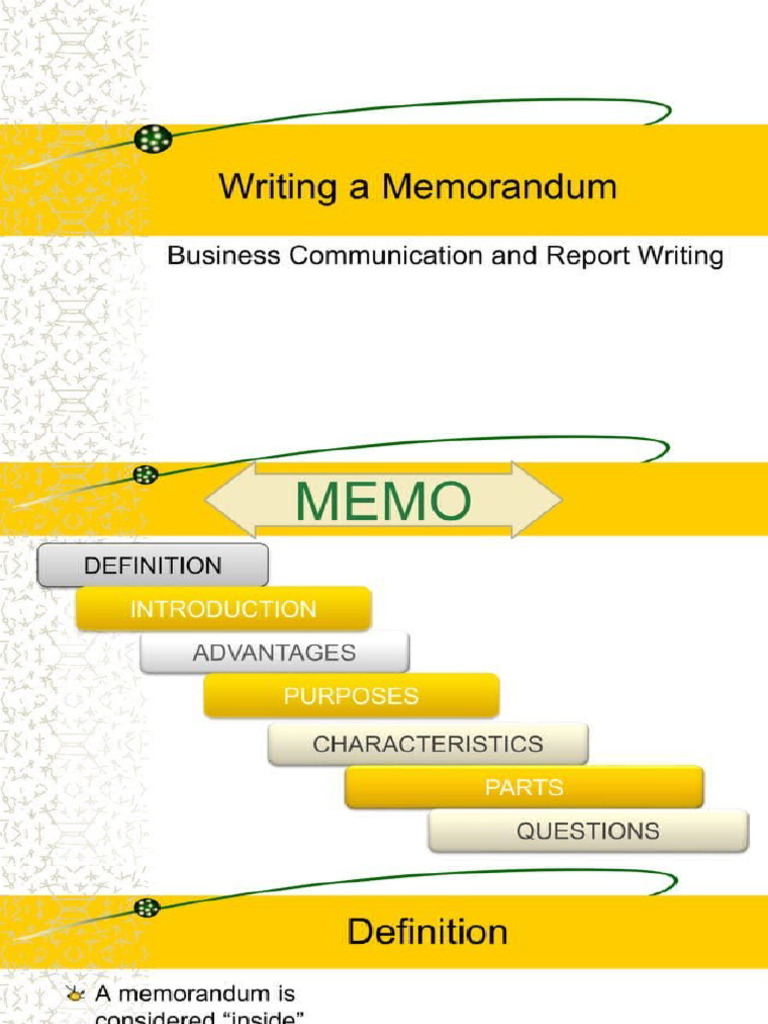 How To Write A Memorandum | PDF
