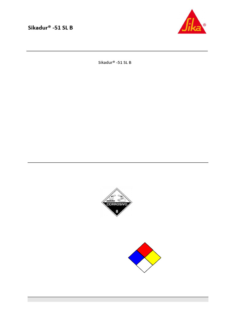 HDS Sikadur - 51 SL B | PDF | Química