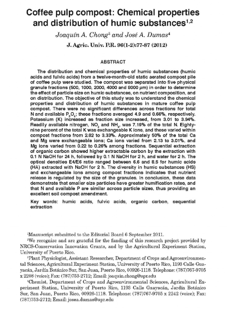 Coffee Pulp Compost | PDF
