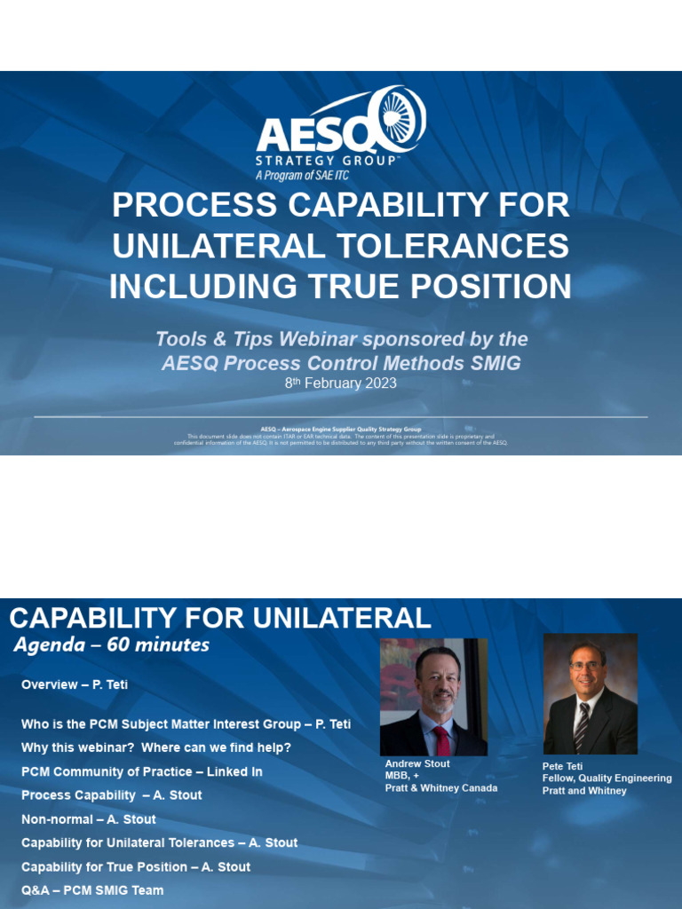 Process Capability For Unilateral Tolerances Including True Position | PDF | Histogram | Information
