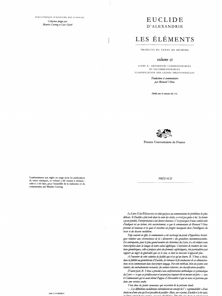 Euclide - Les Elements - Vol 3 | PDF