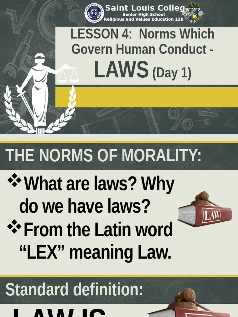 RVE 12b - Lesson 4 - Laws (Day 1) | PDF | Natural Law | Thomas Aquinas