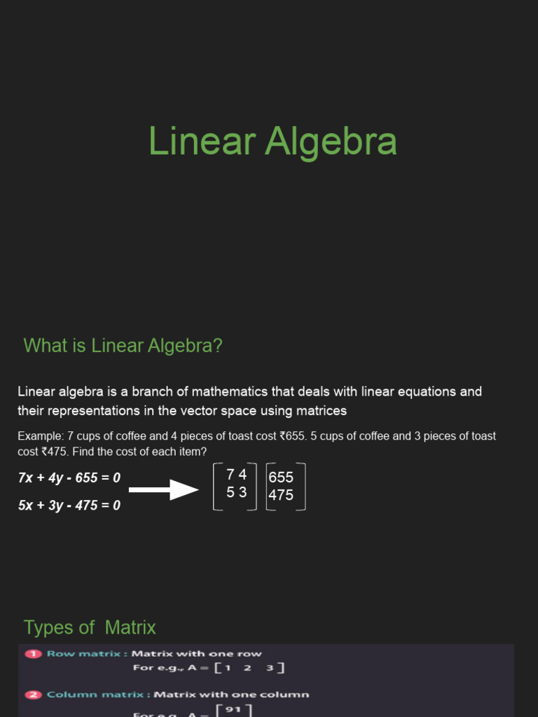 Linear Algebra | PDF