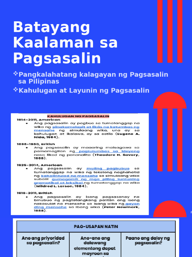 Lecture Pagsasalin | PDF
