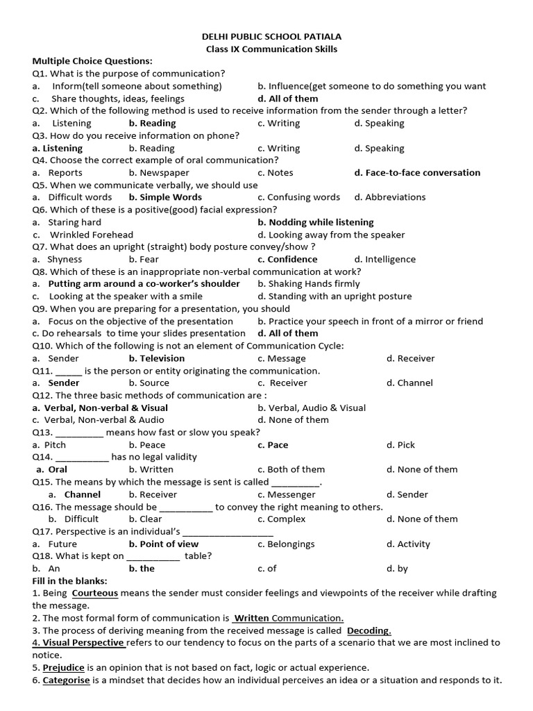 Communication Skills | PDF | Communication | Nonverbal Communication