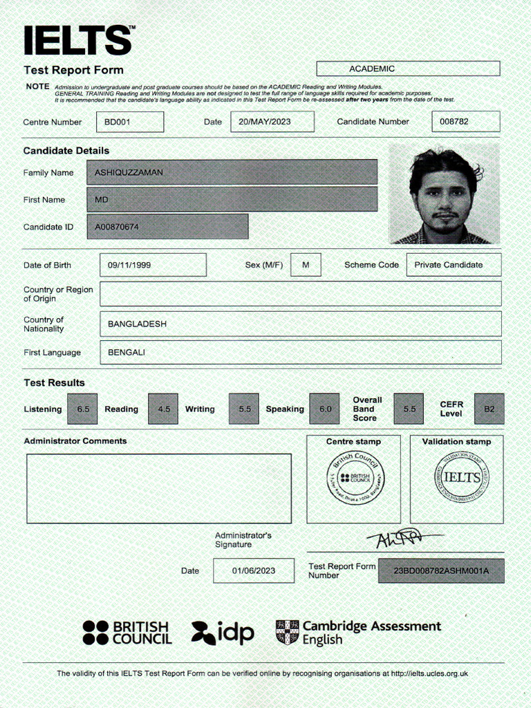 IELTS Certificate | PDF