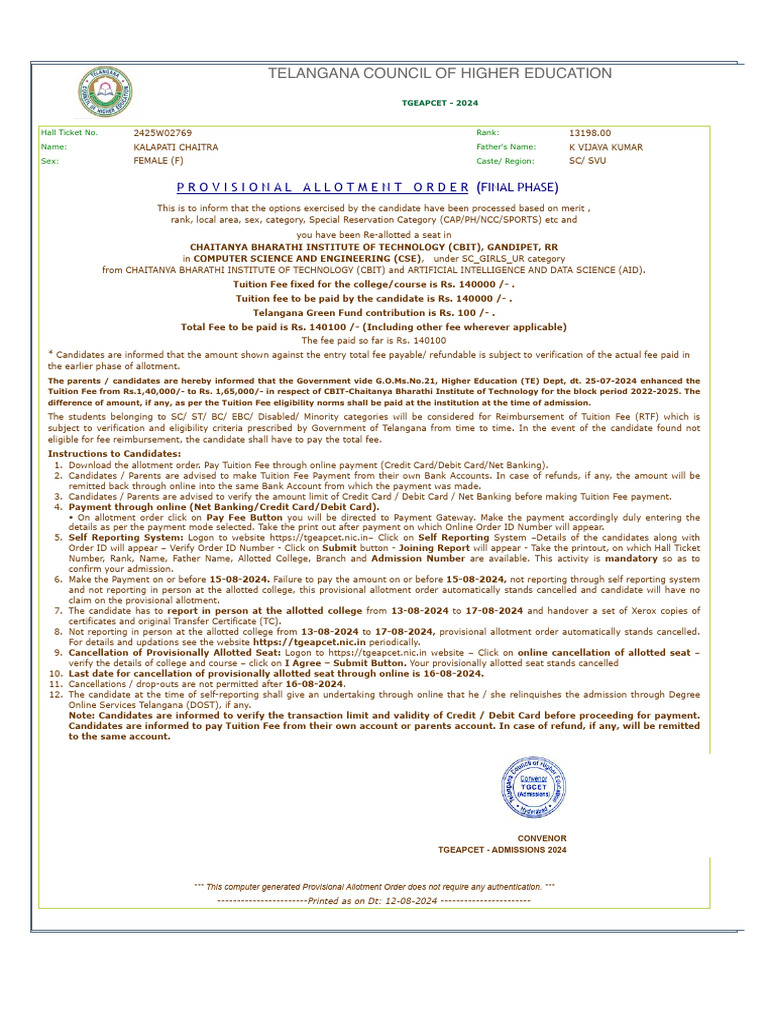Allotment Order | PDF | Credit Card | Payments