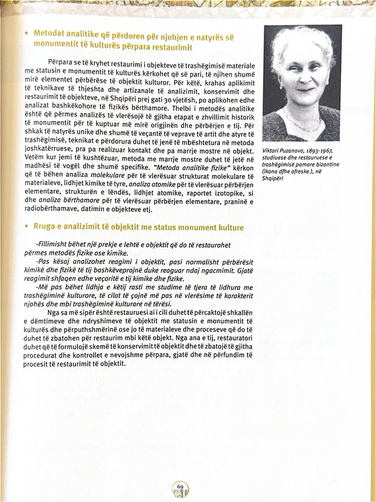 Te Teknikave Të Thjeshta Dhe Artizanale Të Analizimit, Konservimit Dhe ...