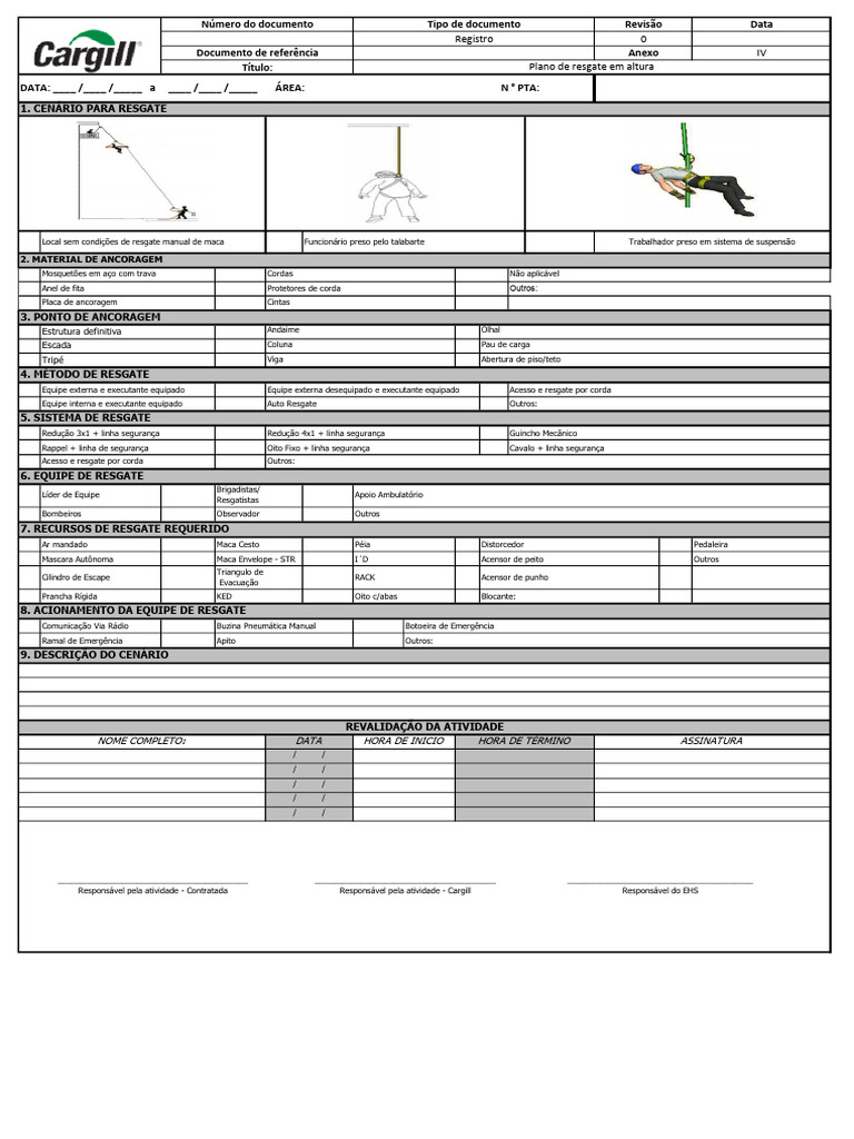 Plano de Resgate em Altura e Equipamentos | PDF