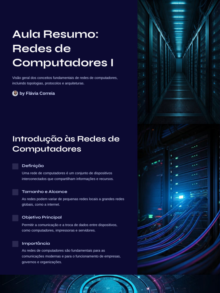 Aula Resumo Redes de Computadores I | PDF | Rede de computadores ...