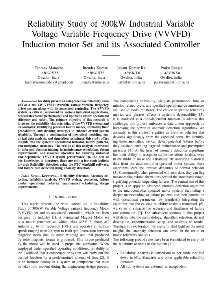 Reliability Study Of 300kw Industrial Variable Voltage Variable