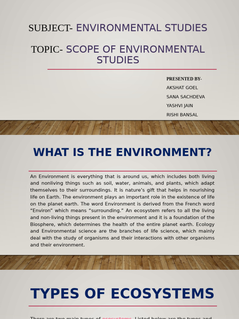 Environmental Studies | PDF | Natural Environment | Nature