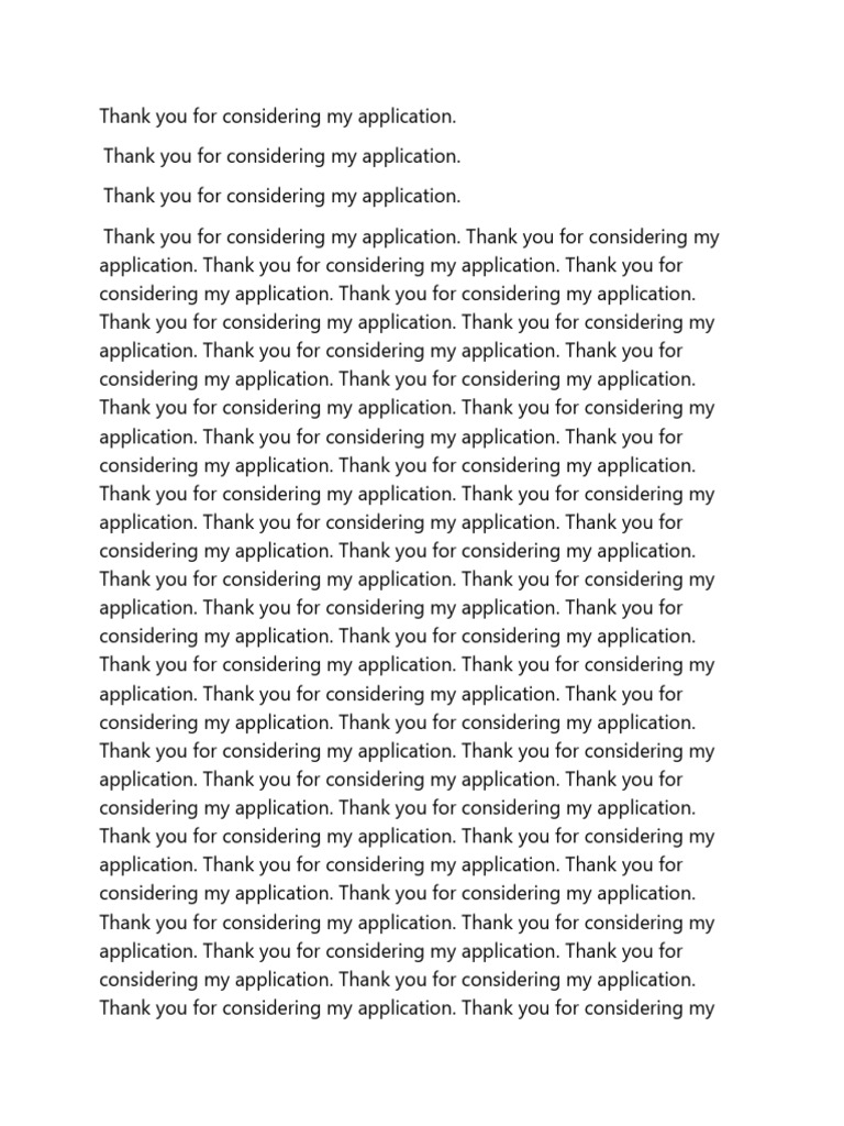 Considering My Application Type 1 | PDF | Career & Growth