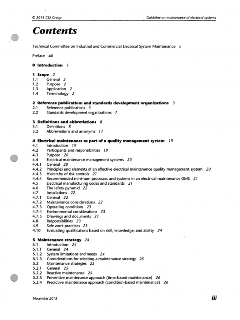 CSA Z463-13 Guideline On Maintenance of Electrical Systems | PDF