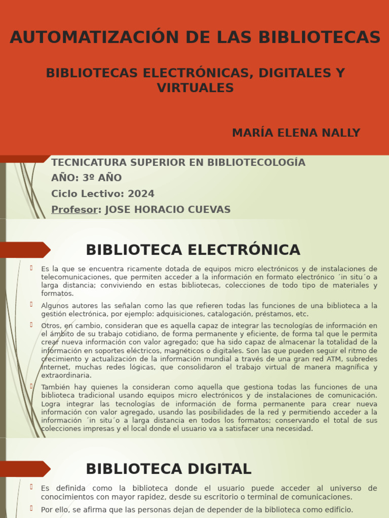 DIAPOSITIVAS TP2 | PDF | Acceso abierto | Libreria digital