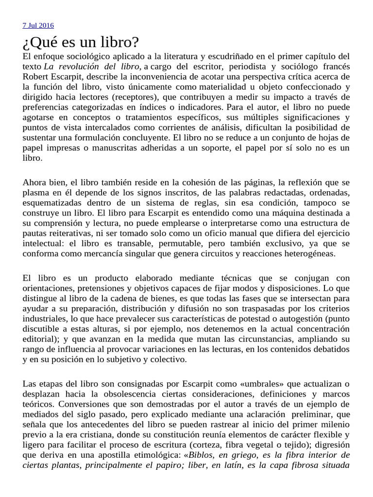 Que Es Un Libro Lucero | PDF | Libros