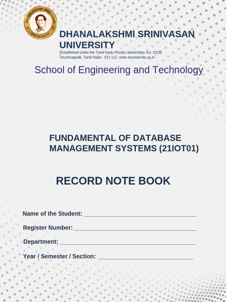 Dbms Lab Manual Final 1 | PDF | Pl/Sql | Relational Database