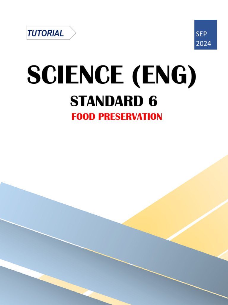 Food Preservation Tutorial Std 6 | PDF