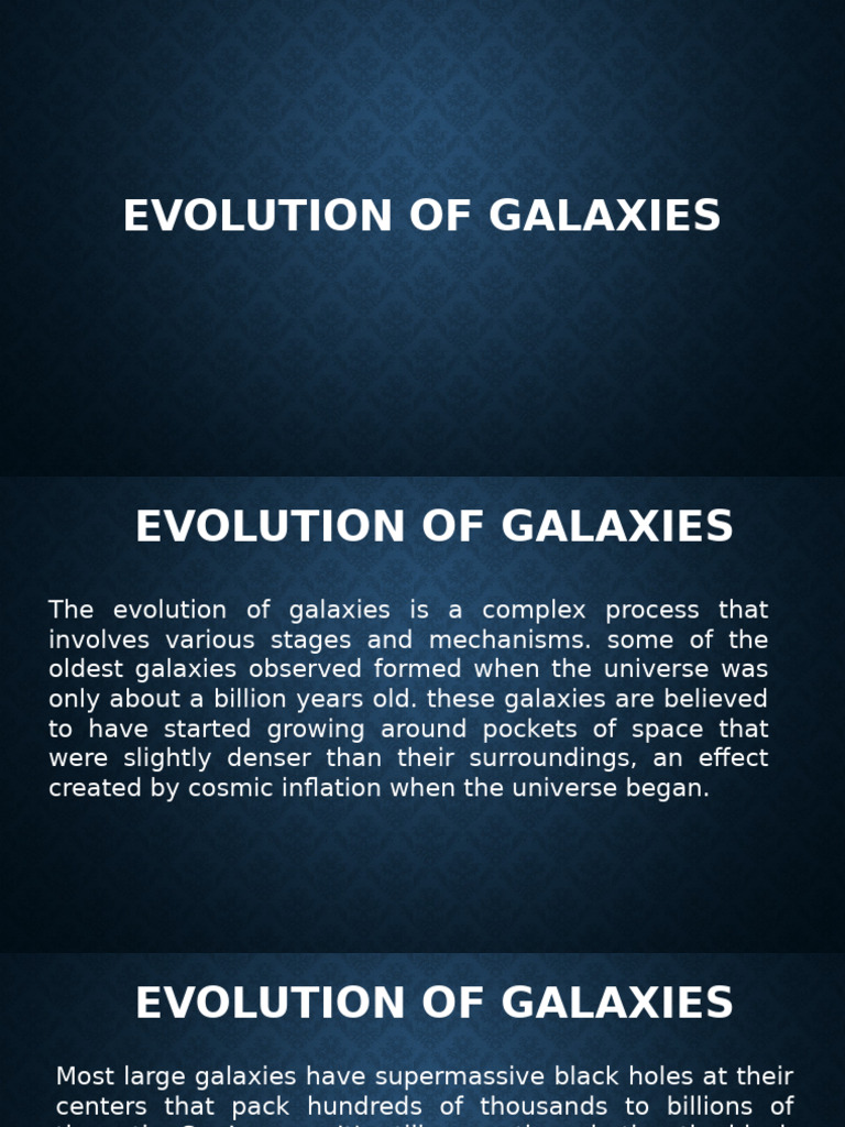 Evolution of galaxies | PDF