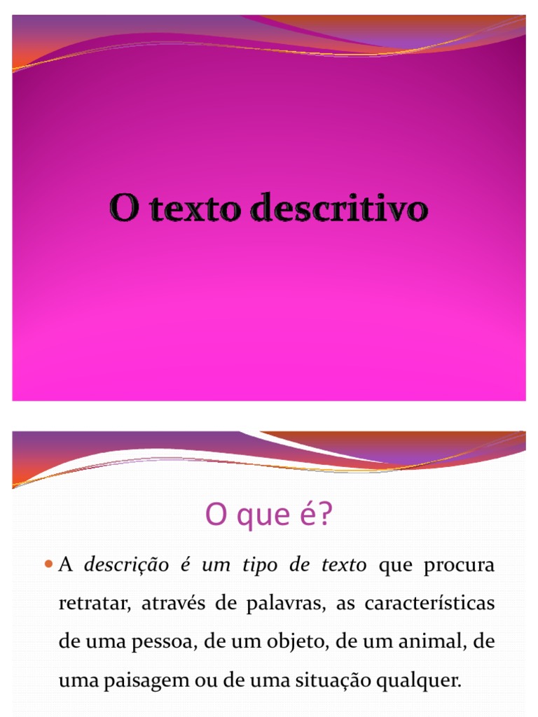 Texto descritivo