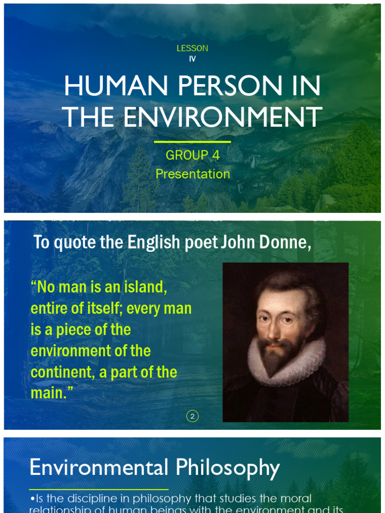 Human Person in The Environment | PDF | Environmentalism | Sustainability