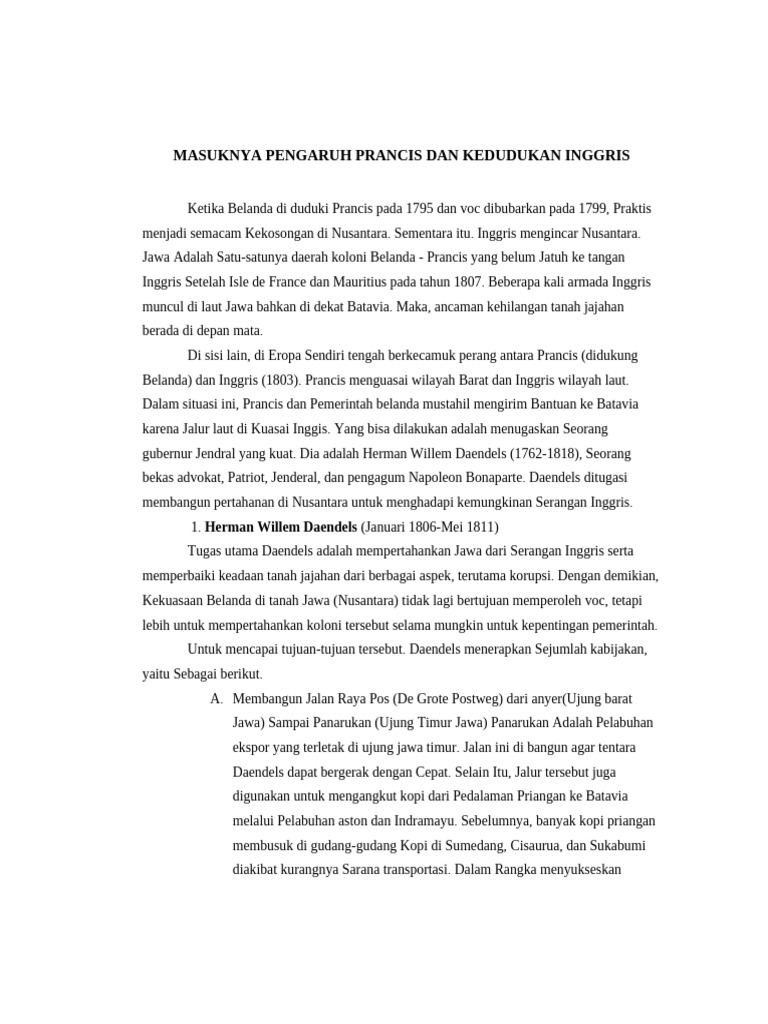 Dampak Daendels dan Raffles di Jawa | PDF | Perjalanan