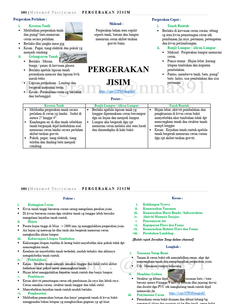 Pergerakan Jisim dan Dampaknya | PDF