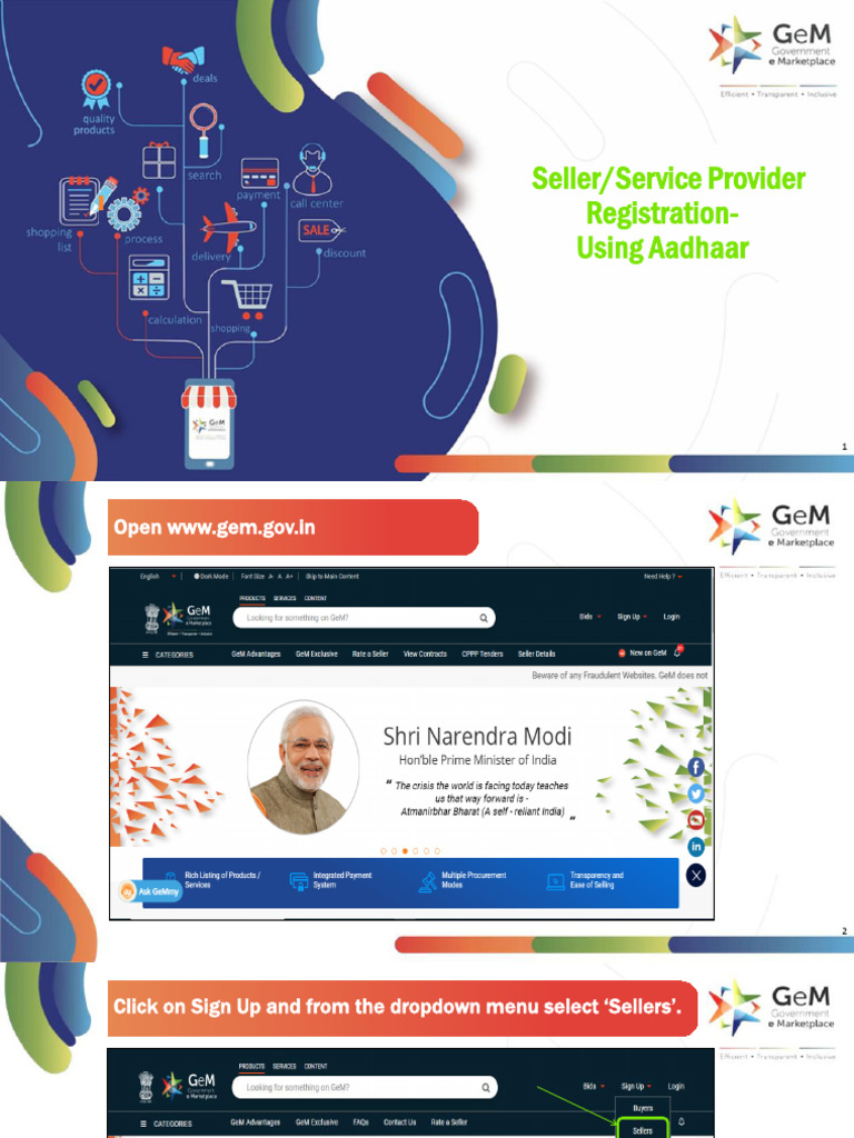 GEM Seller Registration Guide | PDF | Secure Communication | Cyberspace