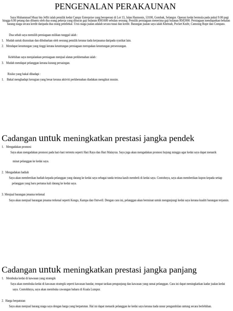 Pengenalan Perakaunan | PDF