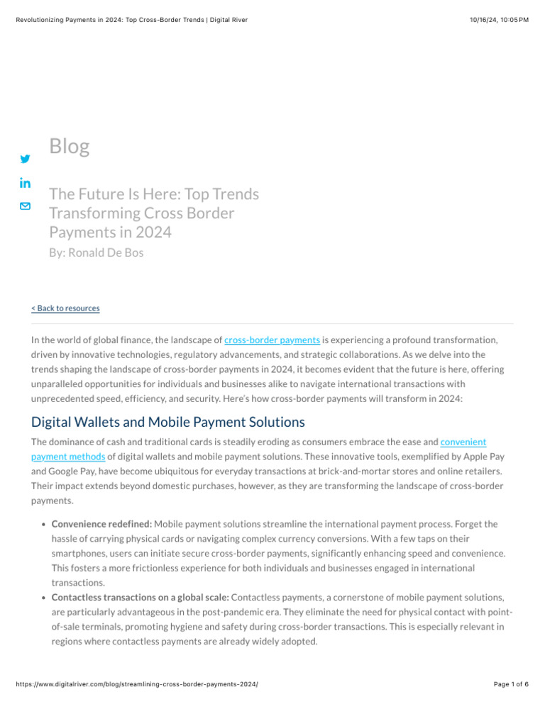 Revolutionizing Payments In 2024 Top Cross Border Trends Digital