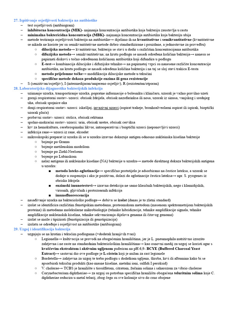 Skripta - Mikrobiologija I Parazitologija | PDF